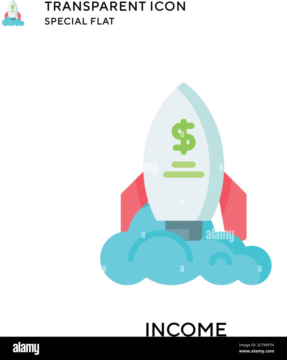 Income vector icon. Flat style illustration. EPS 10 vector Stock Vector ...