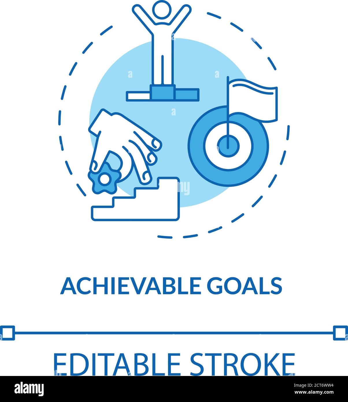 Achievable goals concept icon Stock Vector Image & Art - Alamy