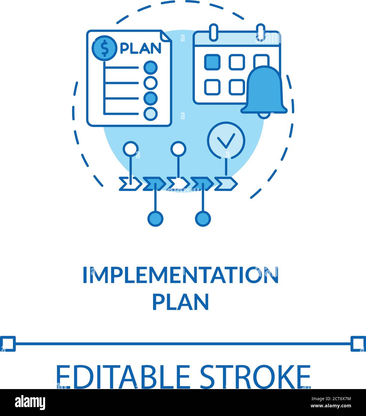 Implementation plan concept icon Stock Vector Image & Art - Alamy