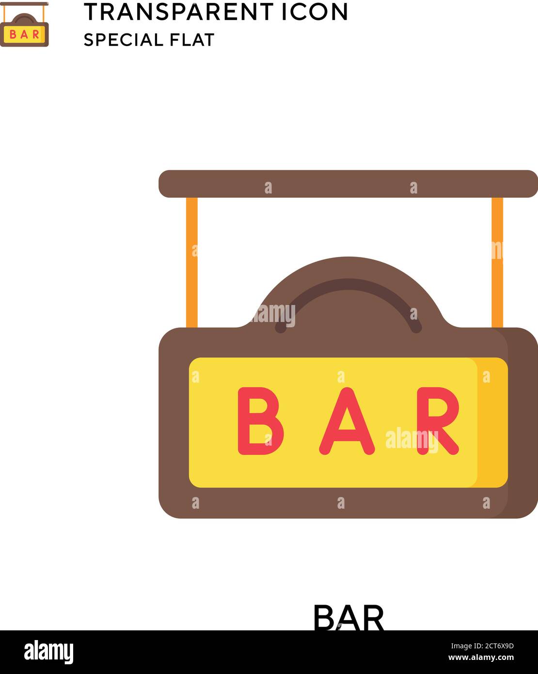 Bar vector icon. Flat style illustration. EPS 10 vector Stock Vector ...