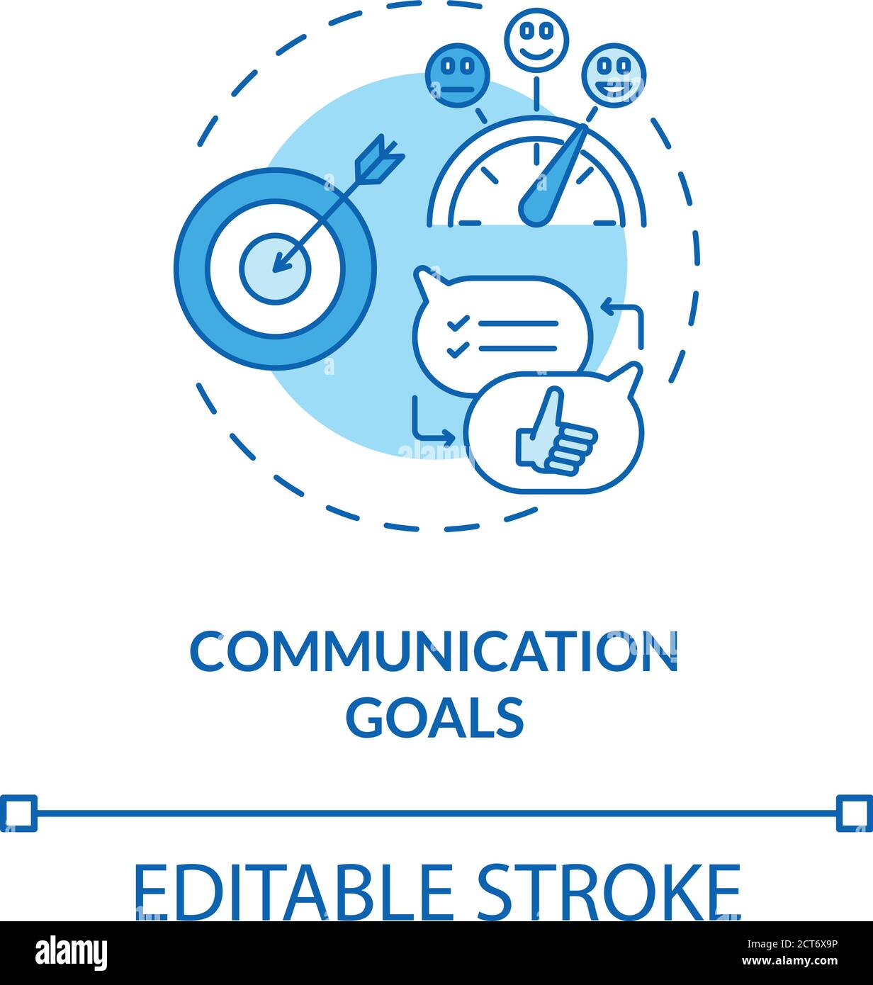 Communication goals concept icon Stock Vector Image & Art - Alamy