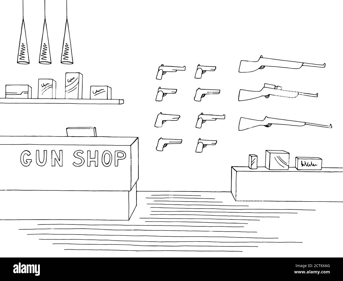 Hall of the hunting Stock Vector Images - Alamy