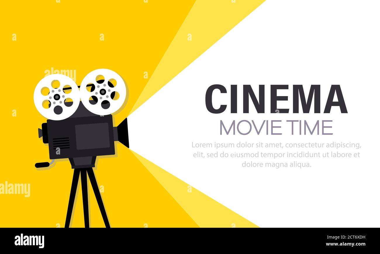 Movie time concept. Template for cinema poster. Movie festival template ...