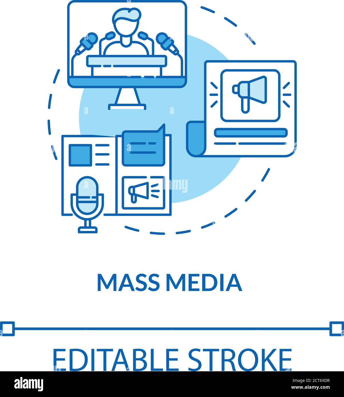 Mass media concept icon Stock Vector Image & Art - Alamy