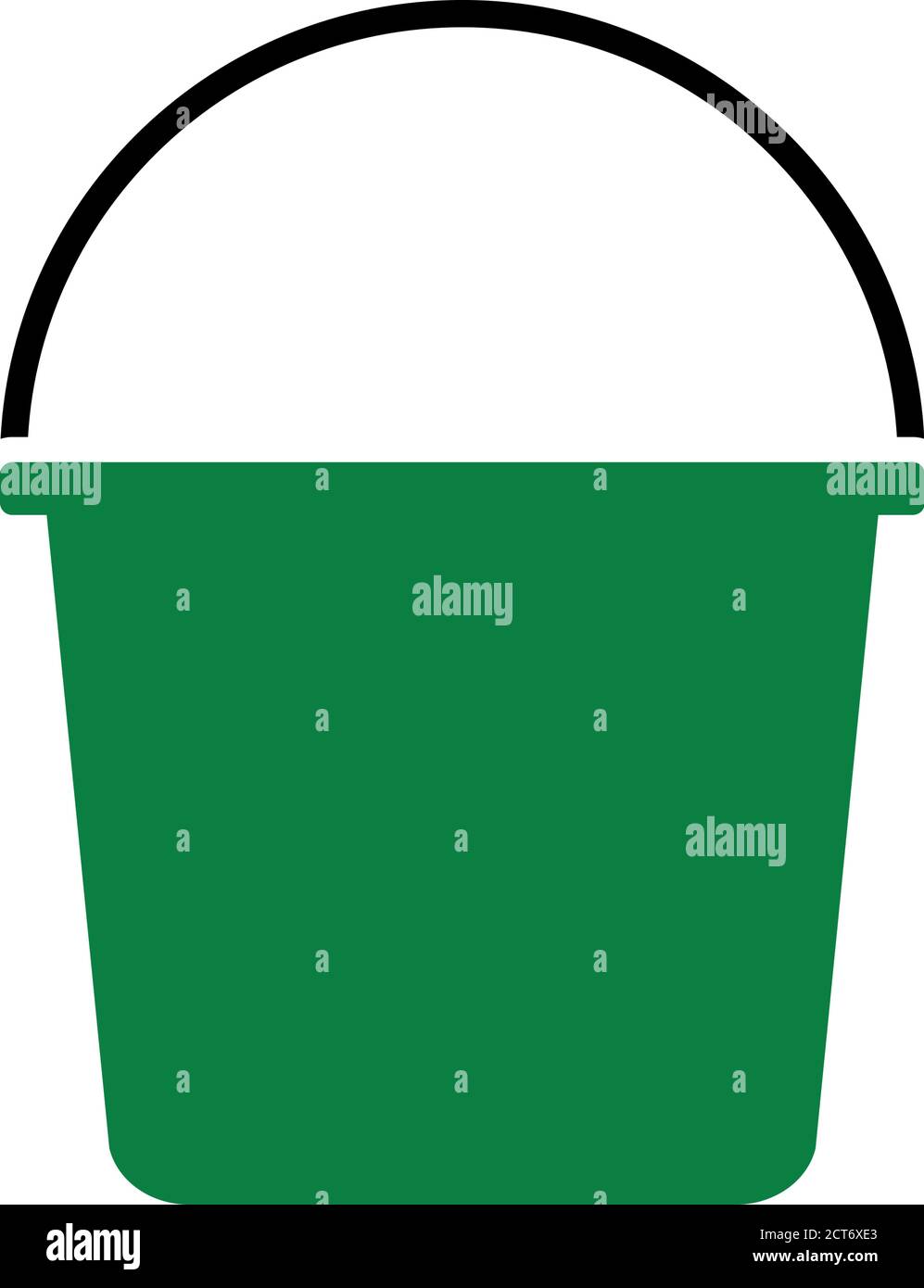 Bucket Icon. Flat Color Design. Vector Illustration Stock Vector Image ...