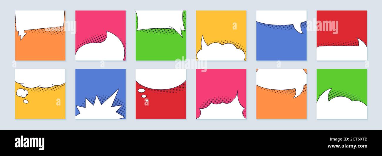 Speech bubble banner with space for phrases set Stock Vector Image ...