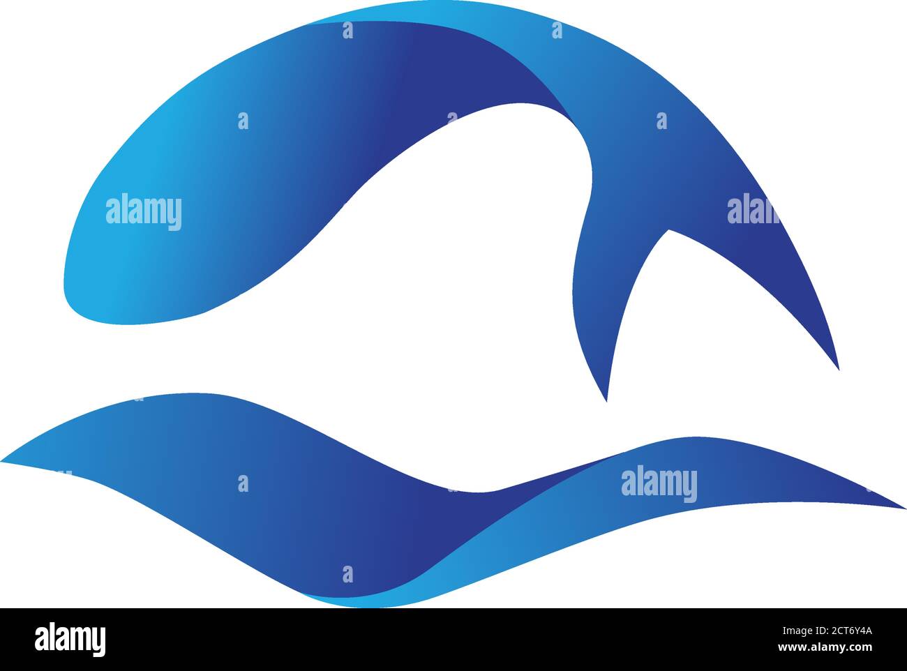 blue fish and ocean wave Stock Vector Image & Art - Alamy