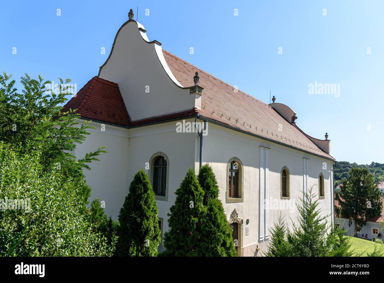 The exterior of the baroque synagogue in Mad, Hungary Stock Photo - Alamy