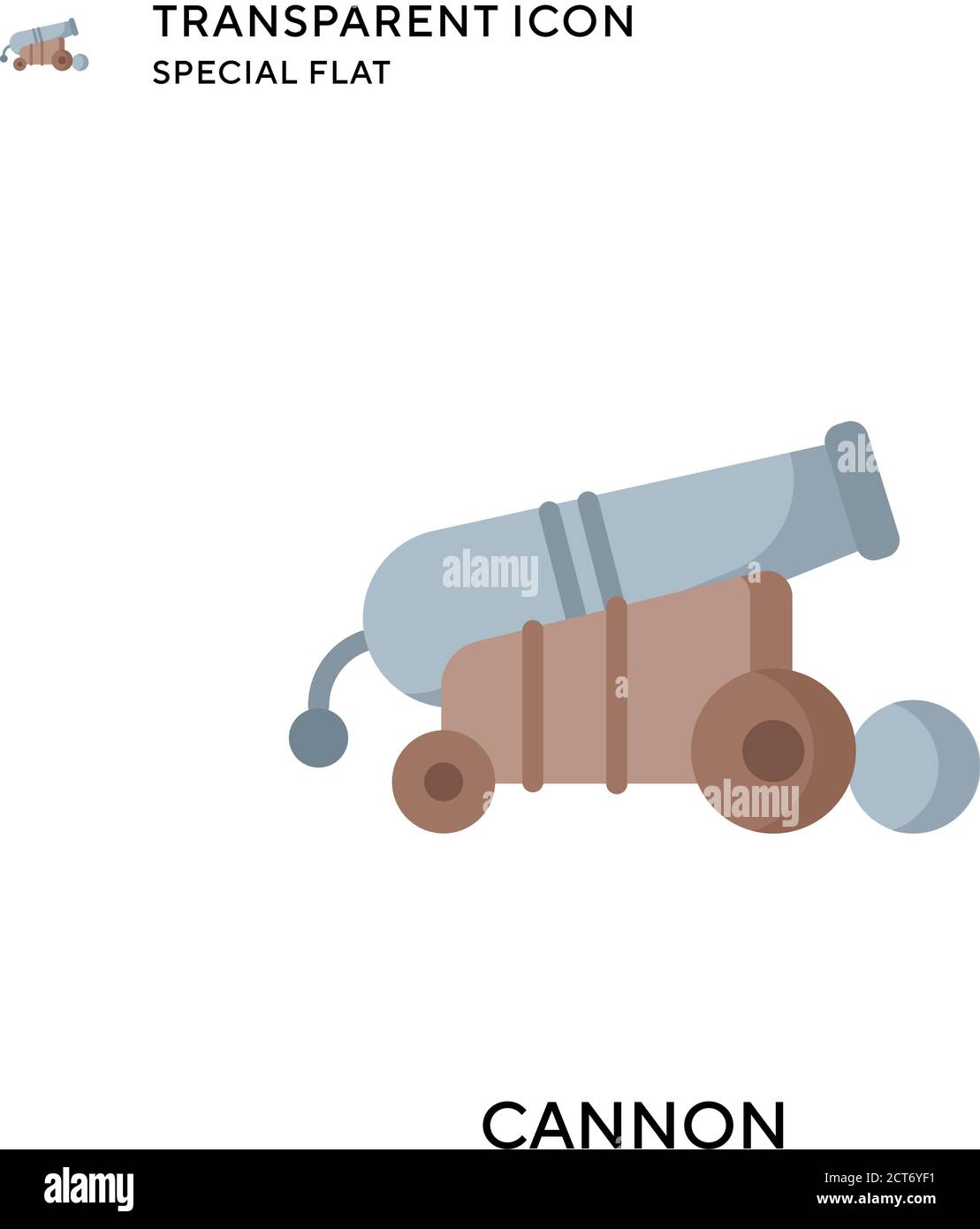 Cannon vector icon. Flat style illustration. EPS 10 vector Stock Vector ...