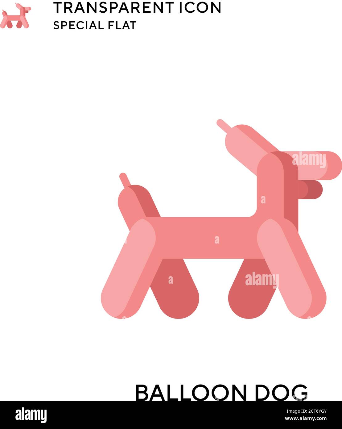 Balloon dog vector icon. Flat style illustration. EPS 10 vector Stock ...