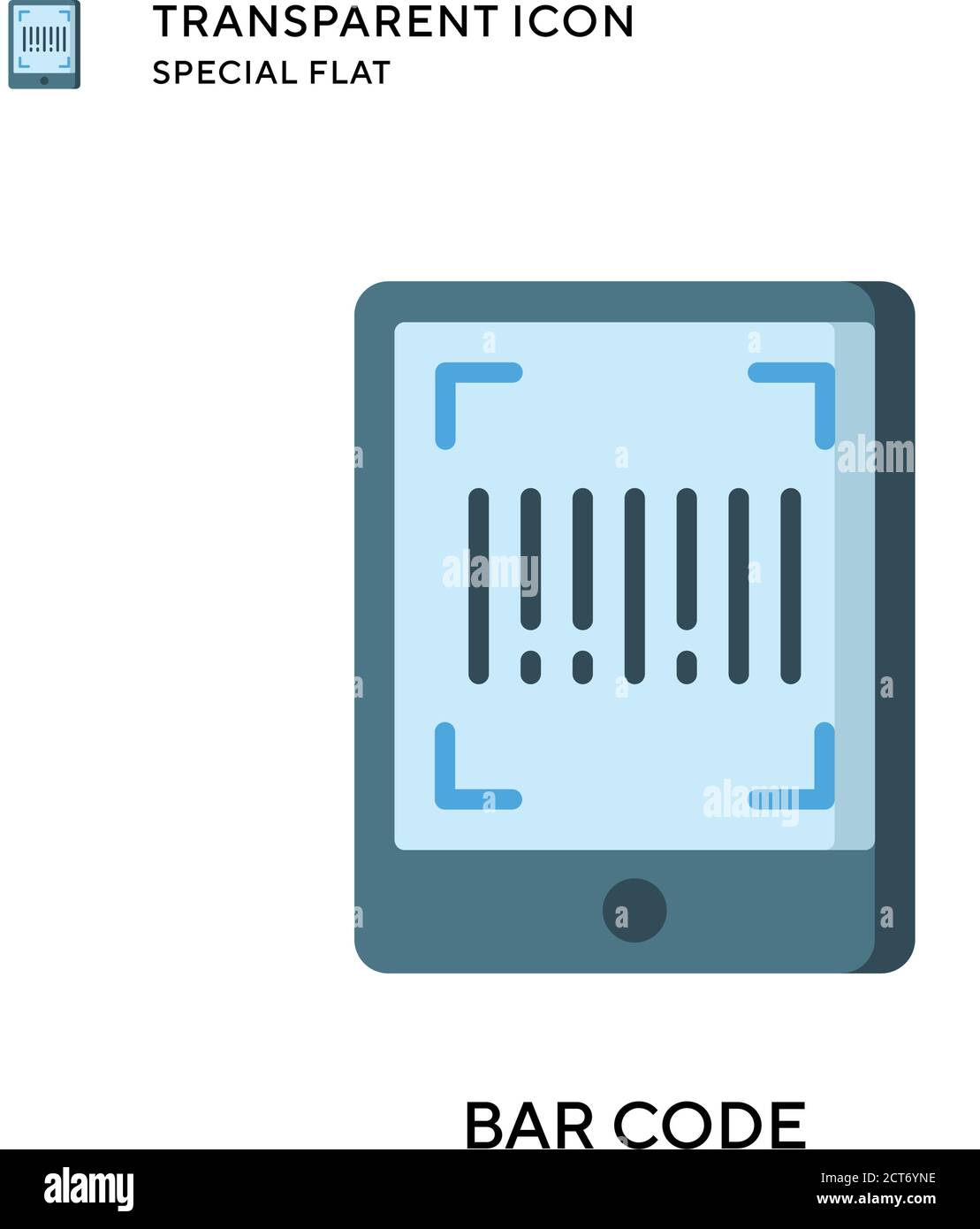 Bar code vector icon. Flat style illustration. EPS 10 vector Stock ...