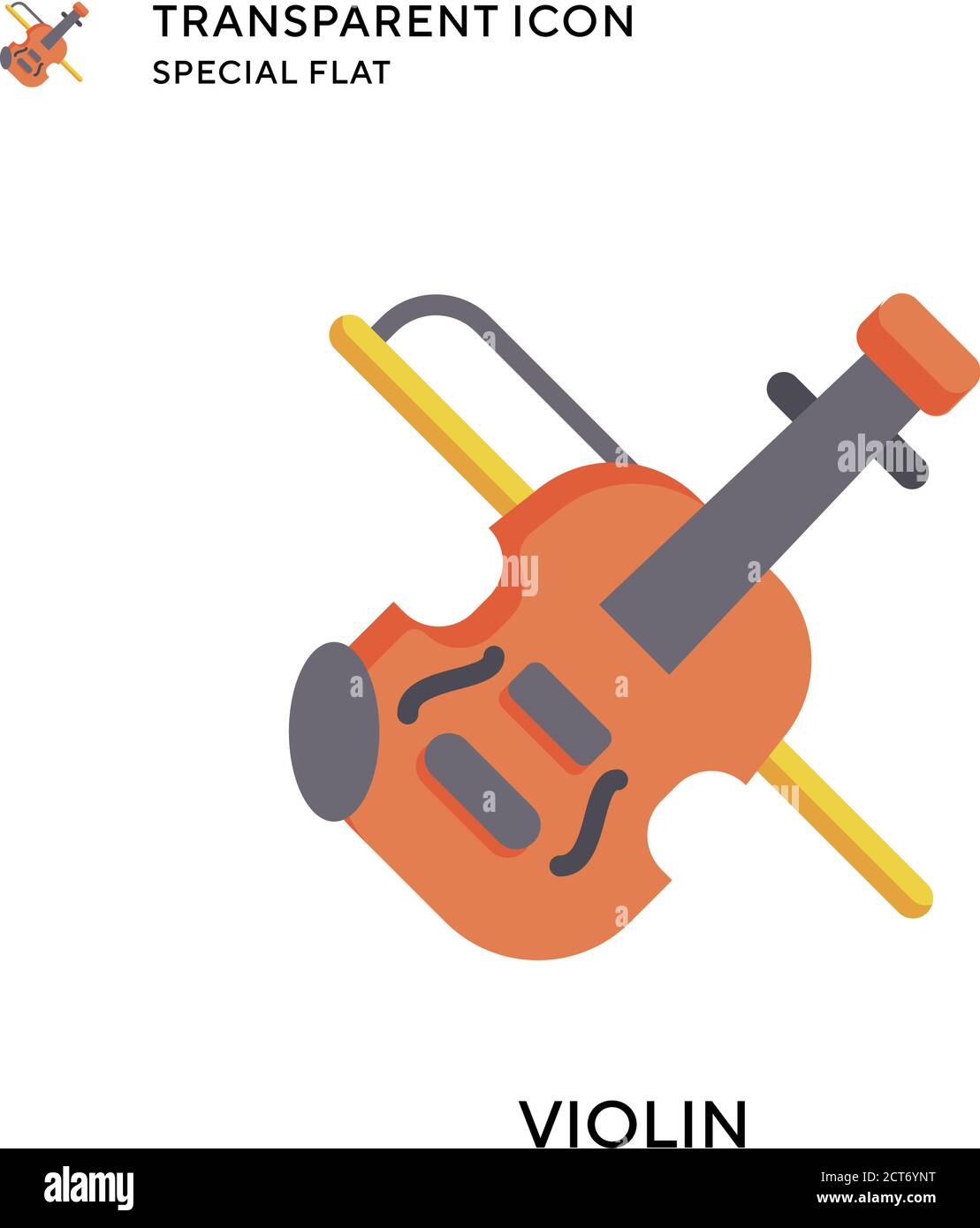 Violin vector icon. Flat style illustration. EPS 10 vector Stock Vector ...