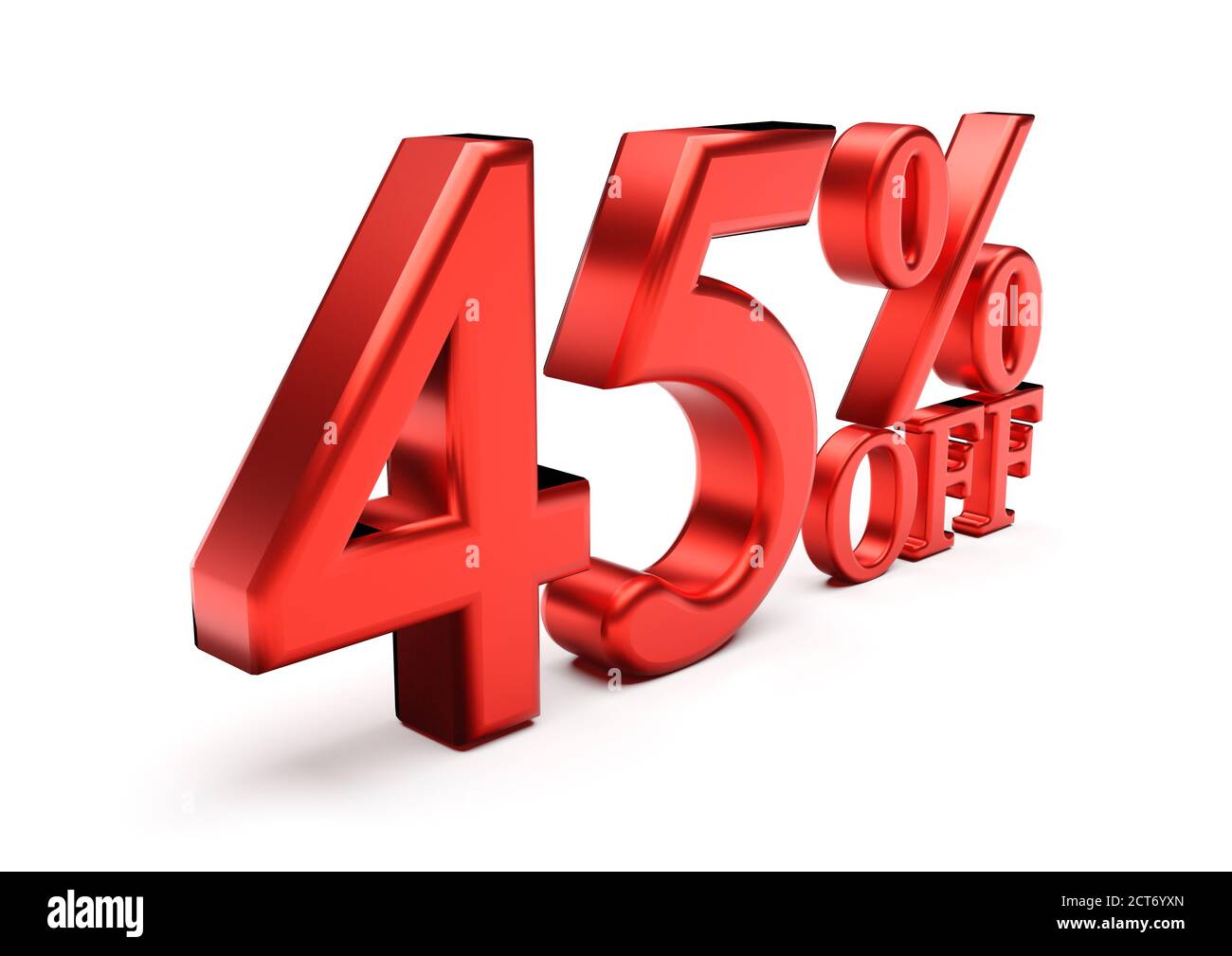 3d words 45 percent isolated on white. 3d rendering Stock Photo - Alamy