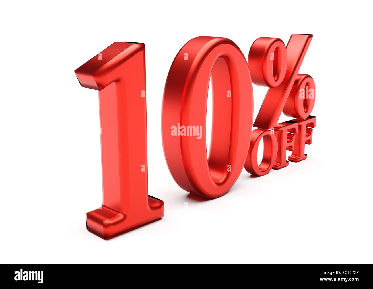 3d words 10 percent isolated on white. 3d rendering Stock Photo - Alamy
