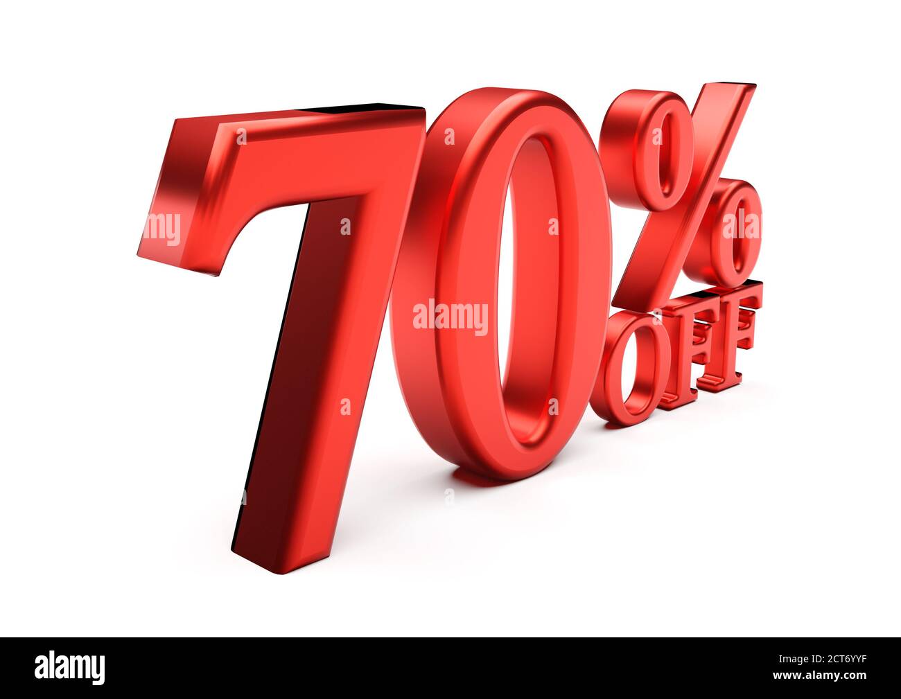 3d words 70 percent isolated on white. 3d rendering Stock Photo - Alamy