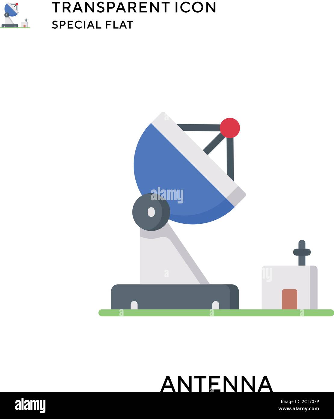 Antenna vector icon. Flat style illustration. EPS 10 vector Stock ...