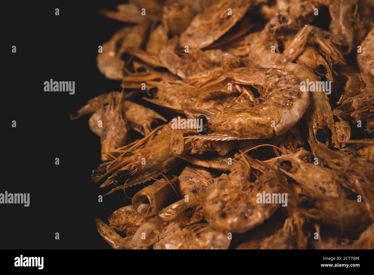 macro close up of Dry / dehydrated shrimp. selective focus Stock Photo ...