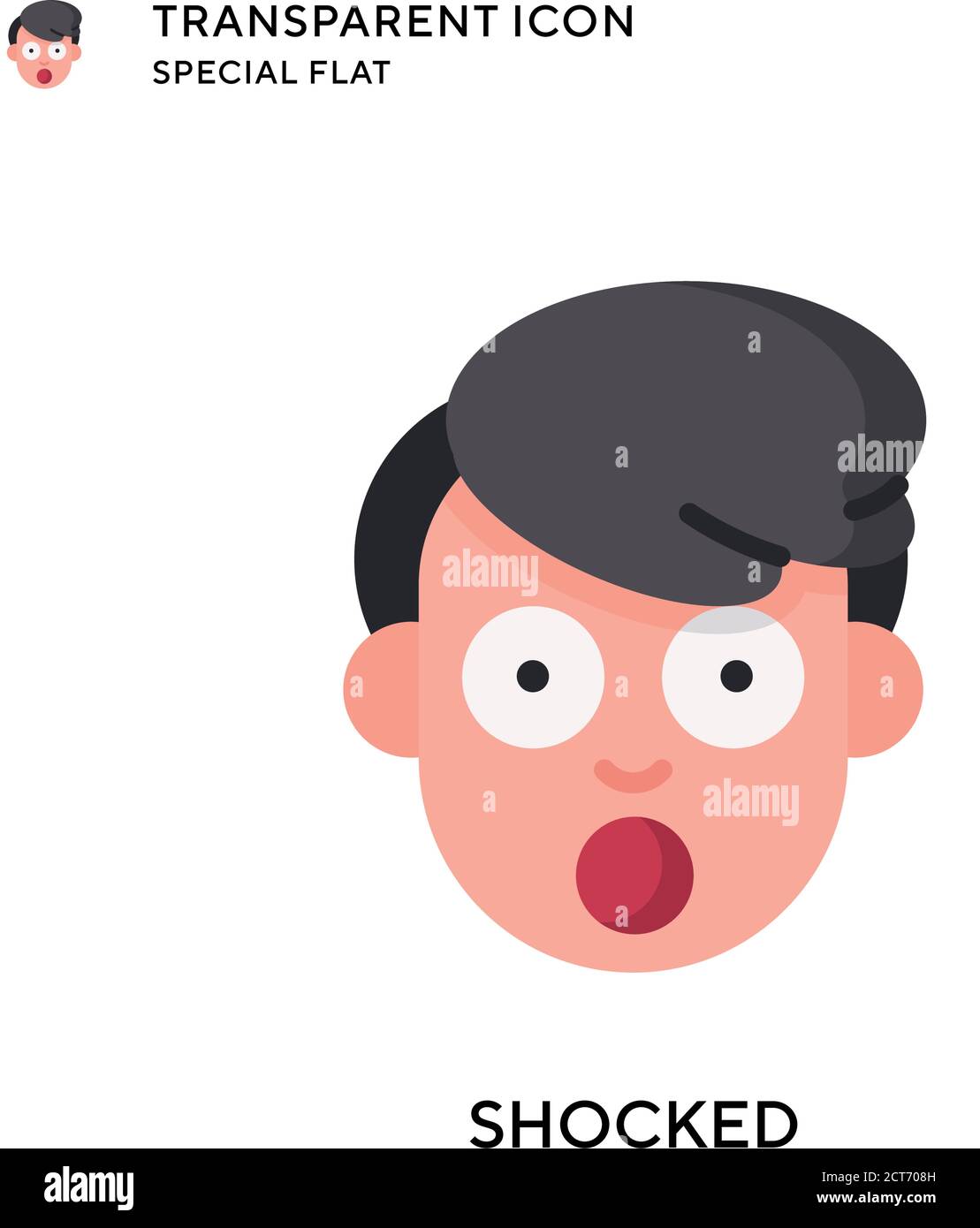 Pretty girl shocked surprised expression Stock Vector Images - Alamy