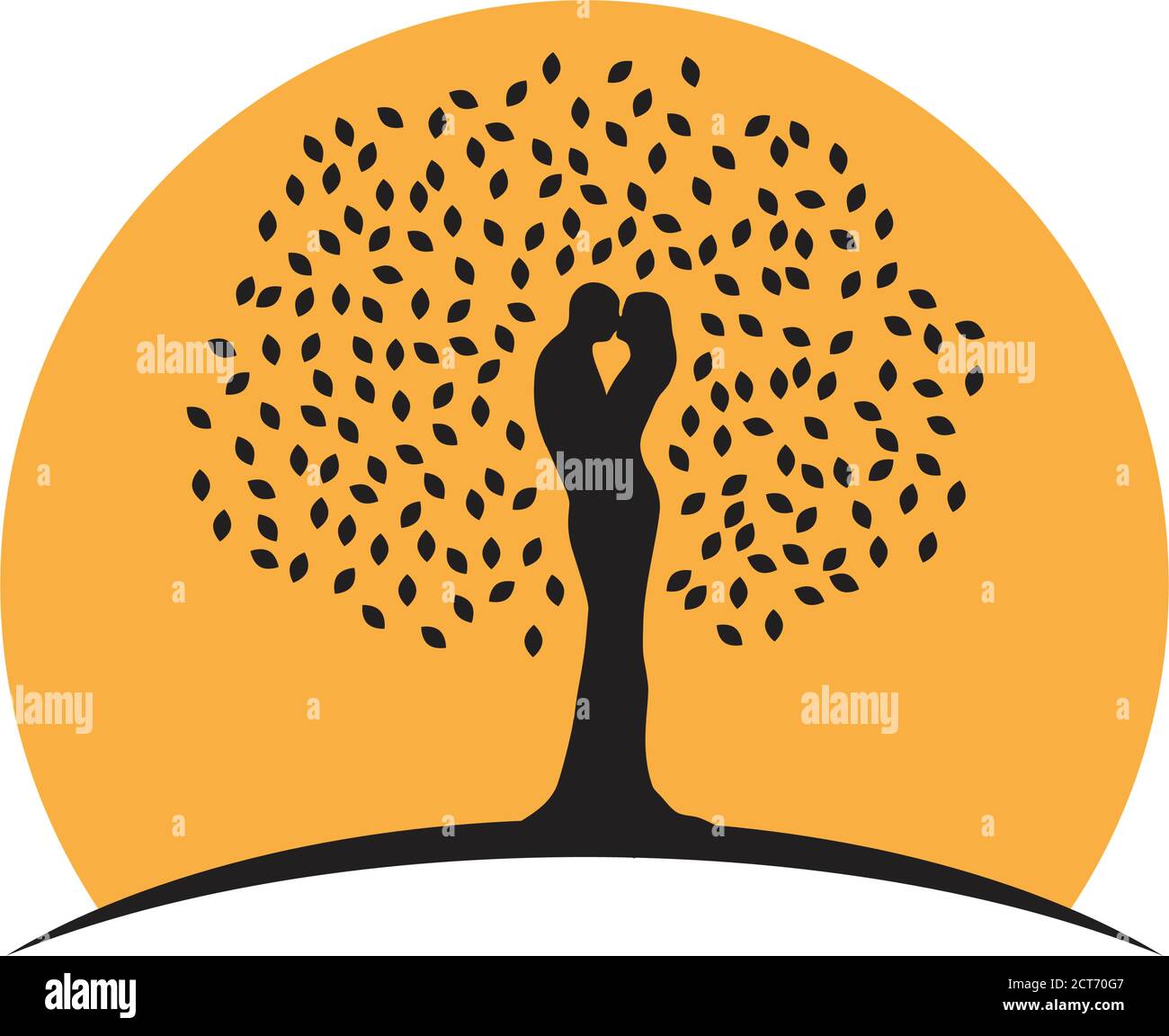 nature lovers, human couple become a tree Stock Vector Image & Art - Alamy