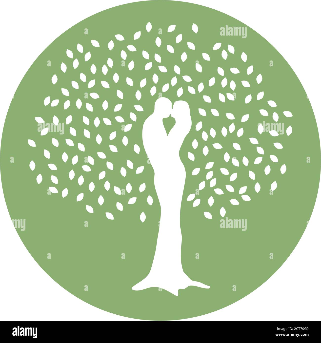nature lovers, human couple become a tree Stock Vector Image & Art - Alamy