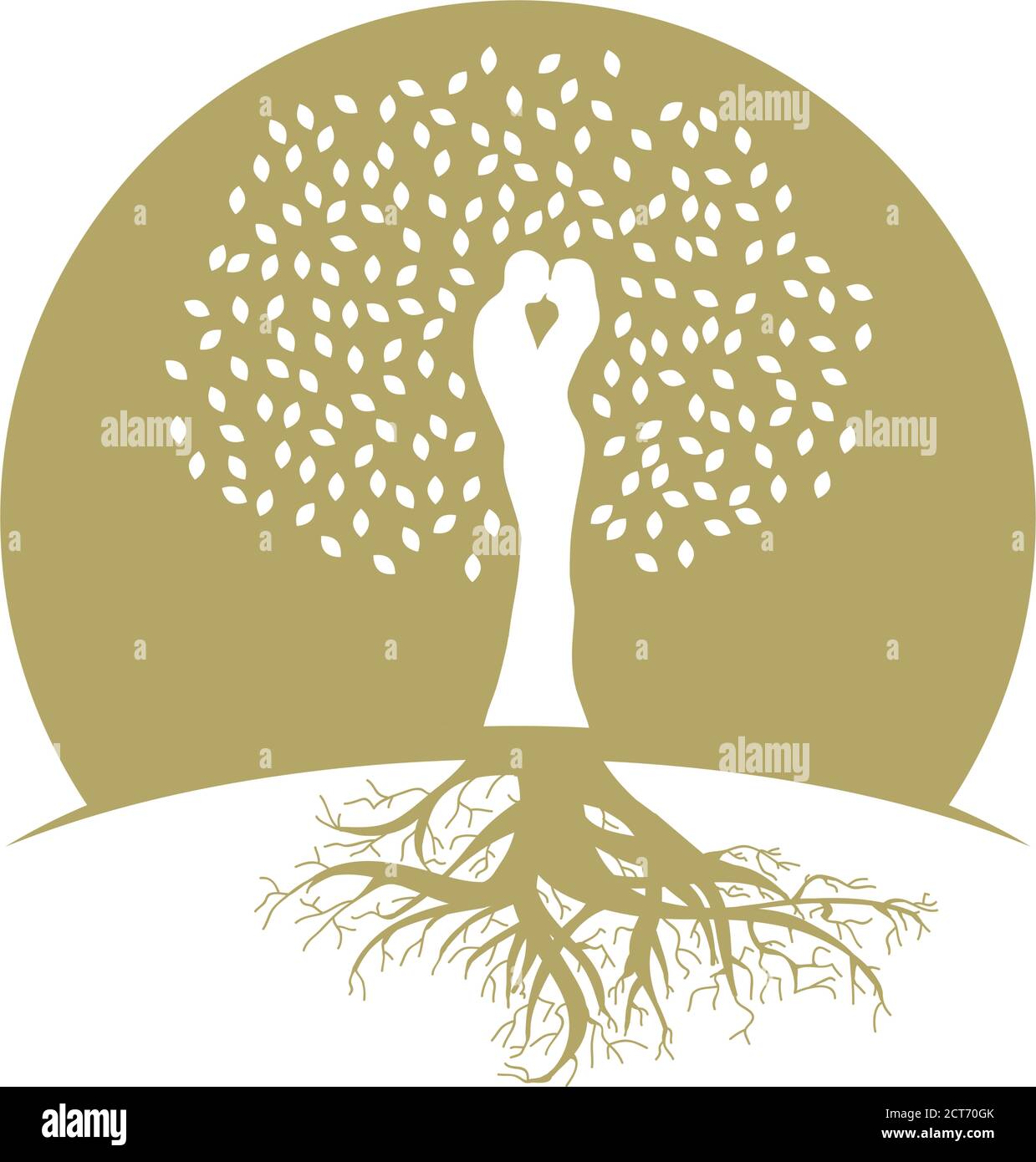 nature lovers, human couple become a tree Stock Vector Image & Art - Alamy