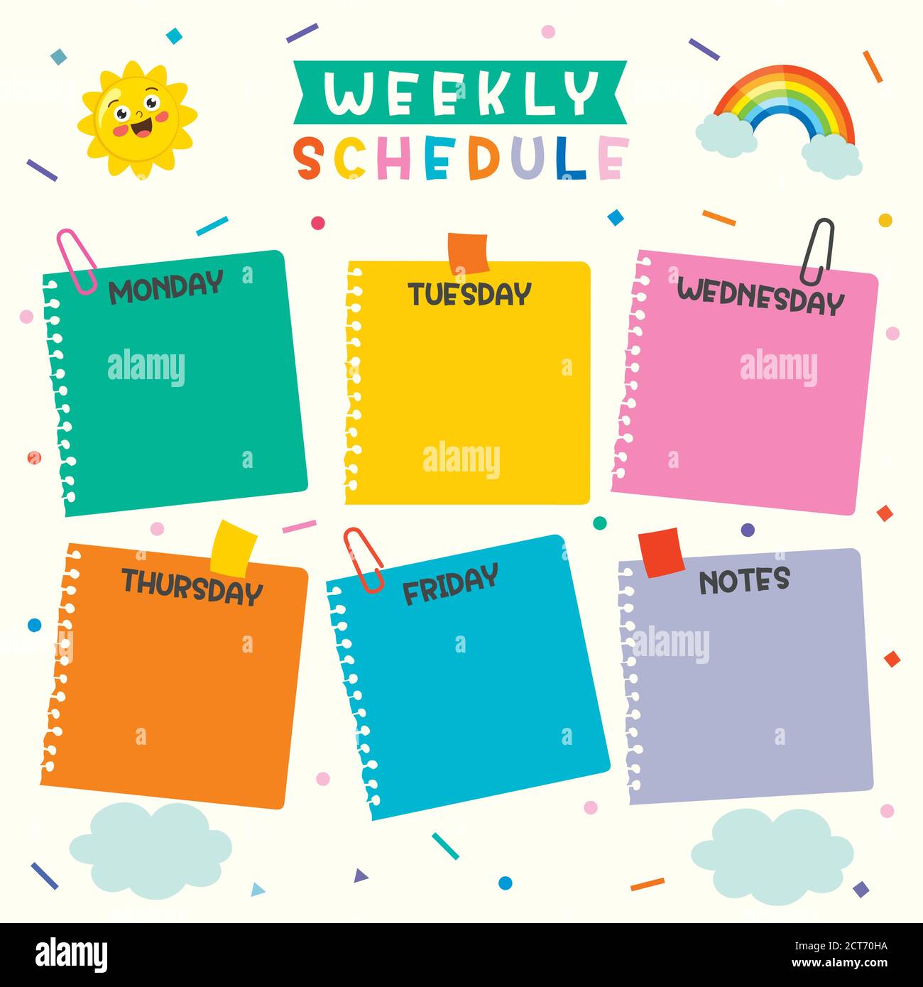 Weekly Schedule Template For Kids