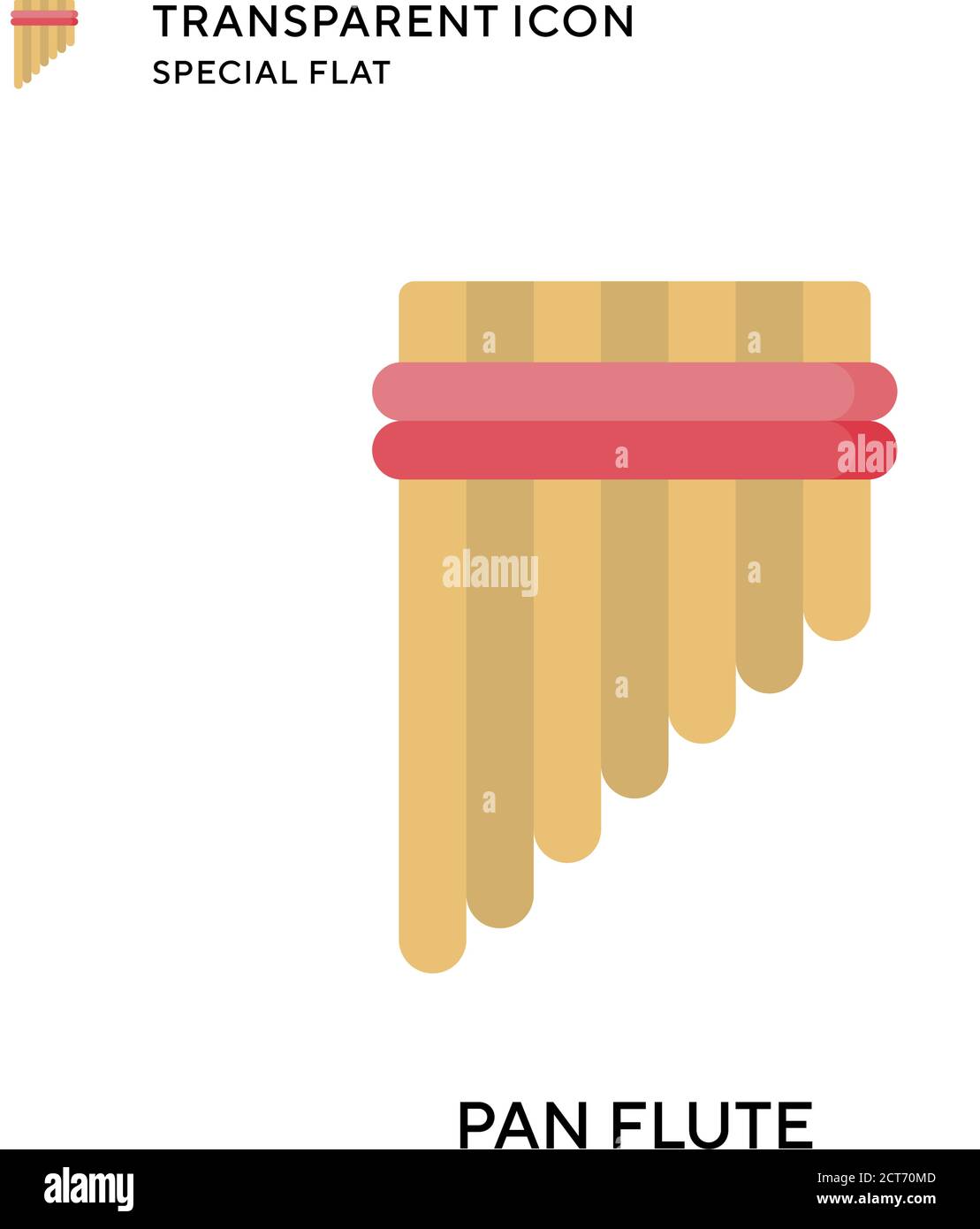 Pan flute vector icon. Flat style illustration. EPS 10 vector Stock ...