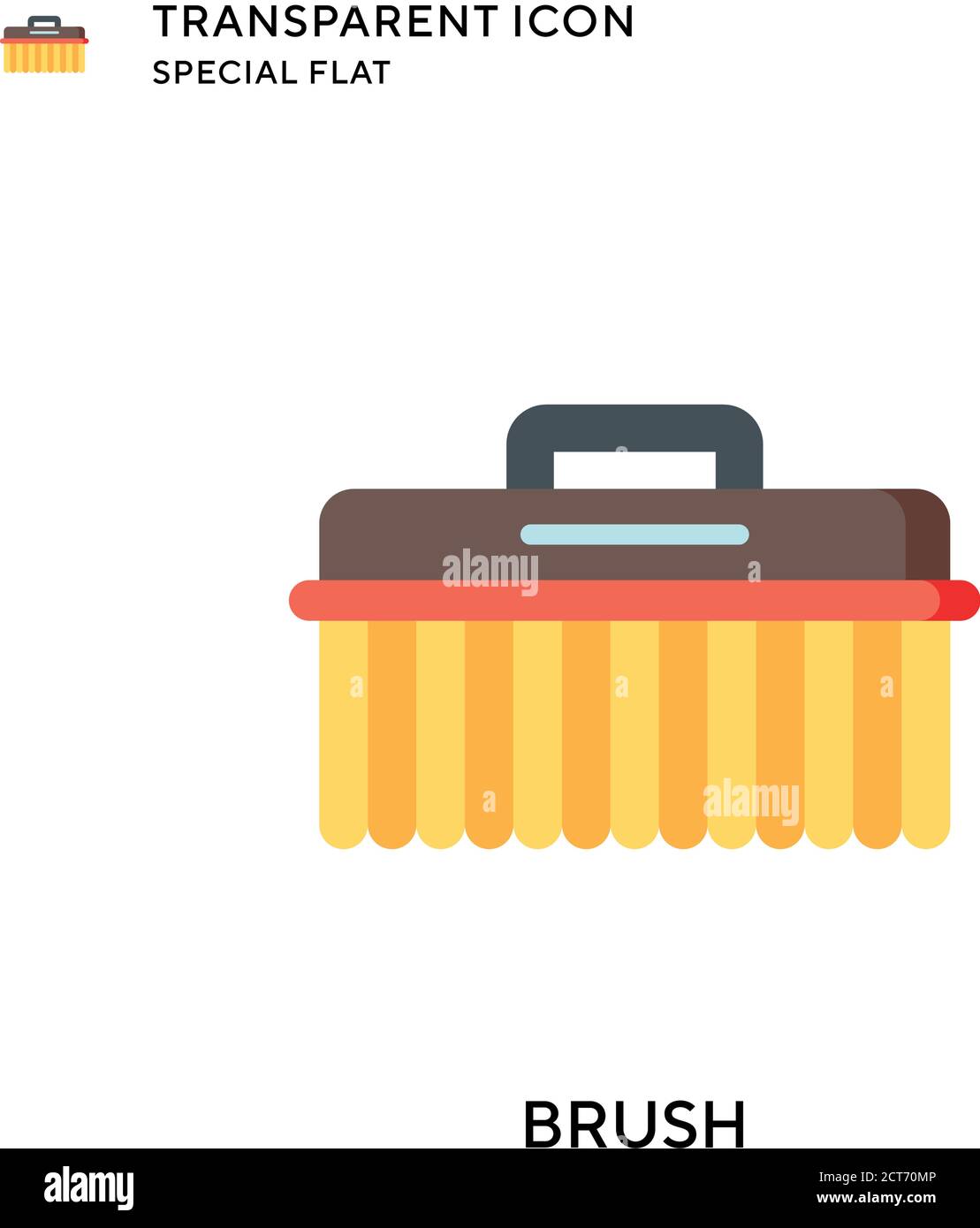 Brush vector icon. Flat style illustration. EPS 10 vector Stock Vector ...