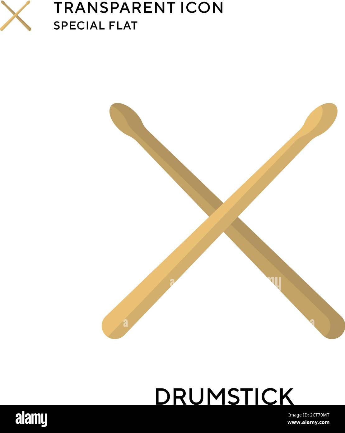 Drumstick vector icon. Flat style illustration. EPS 10 vector Stock ...