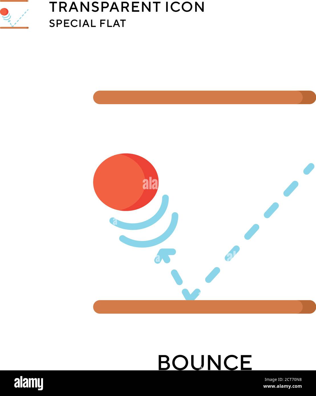 Bounce vector icon. Flat style illustration. EPS 10 vector Stock Vector ...