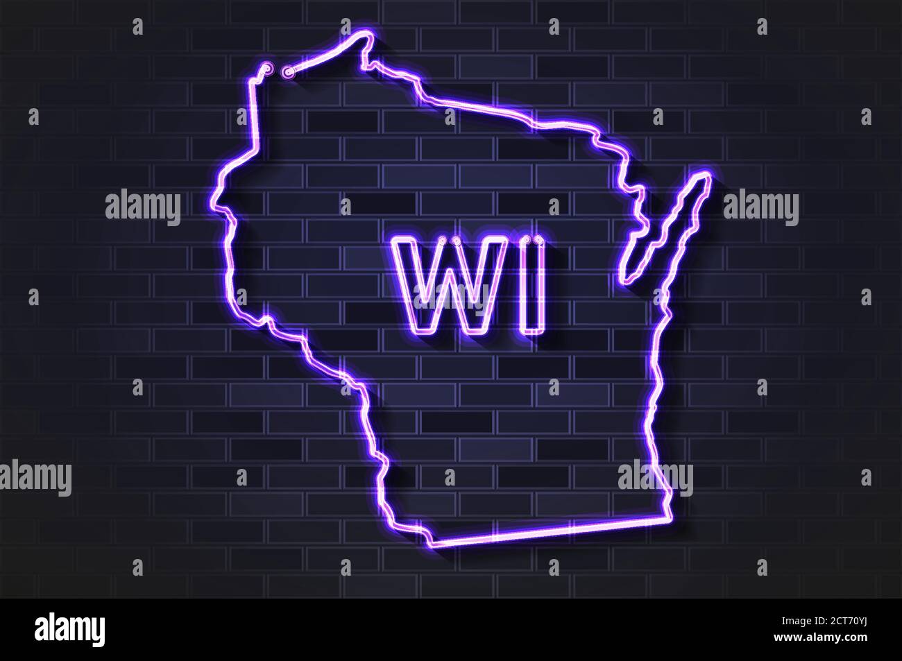 Map of cable wisconsin hi-res stock photography and images - Alamy