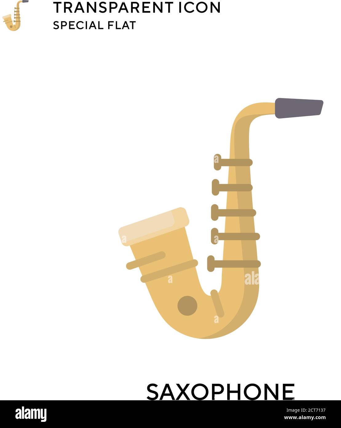 Saxophone vector icon. Flat style illustration. EPS 10 vector Stock ...