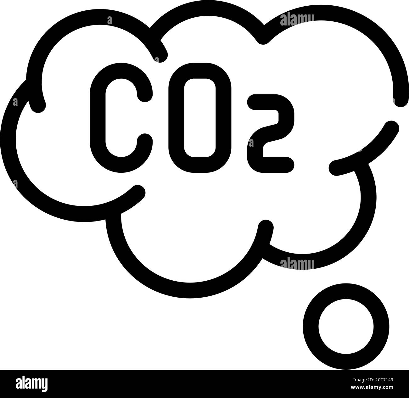 co2 cloud line icon vector symbol illustration Stock Vector Image & Art ...