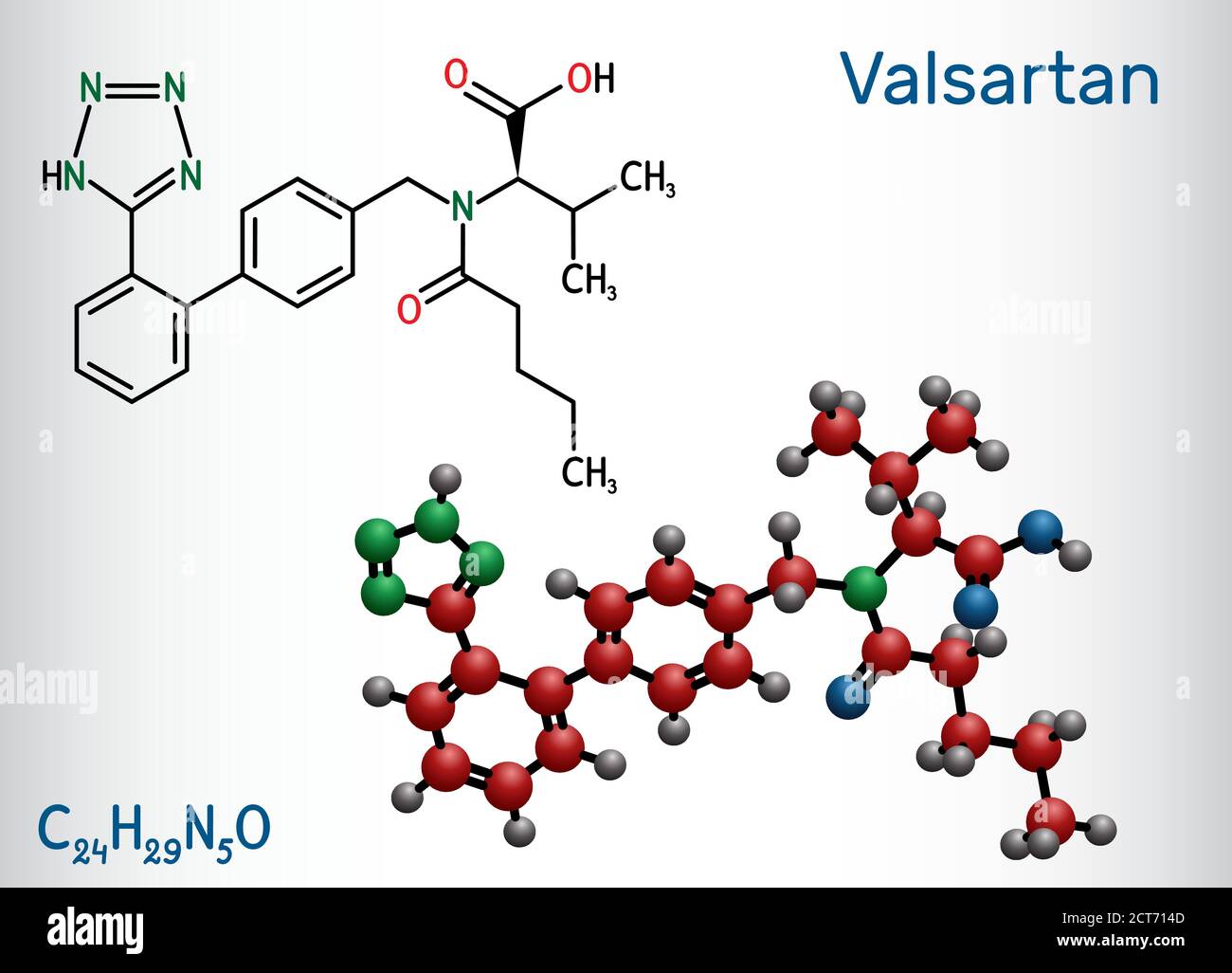 Structure of valsartan Stock Vector Images - Alamy
