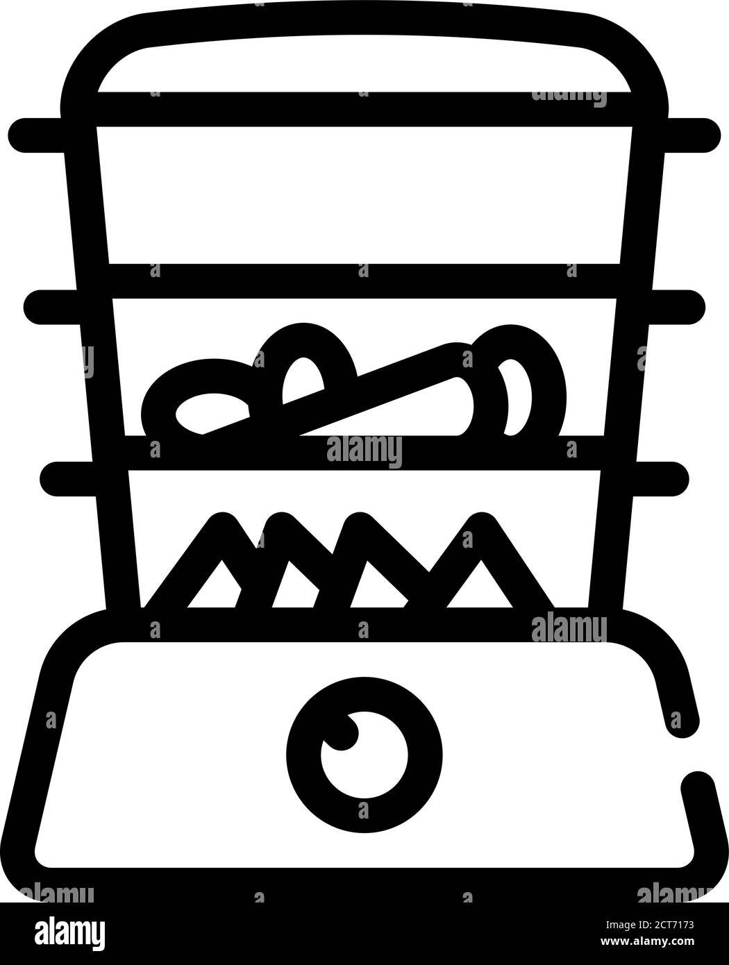 steamer kitchen device line icon vector illustration Stock Vector Image ...