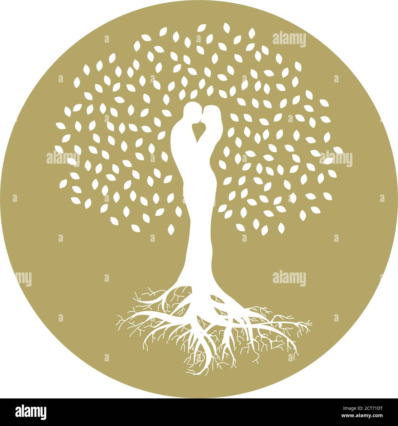 nature lovers, human couple become a tree Stock Vector Image & Art - Alamy