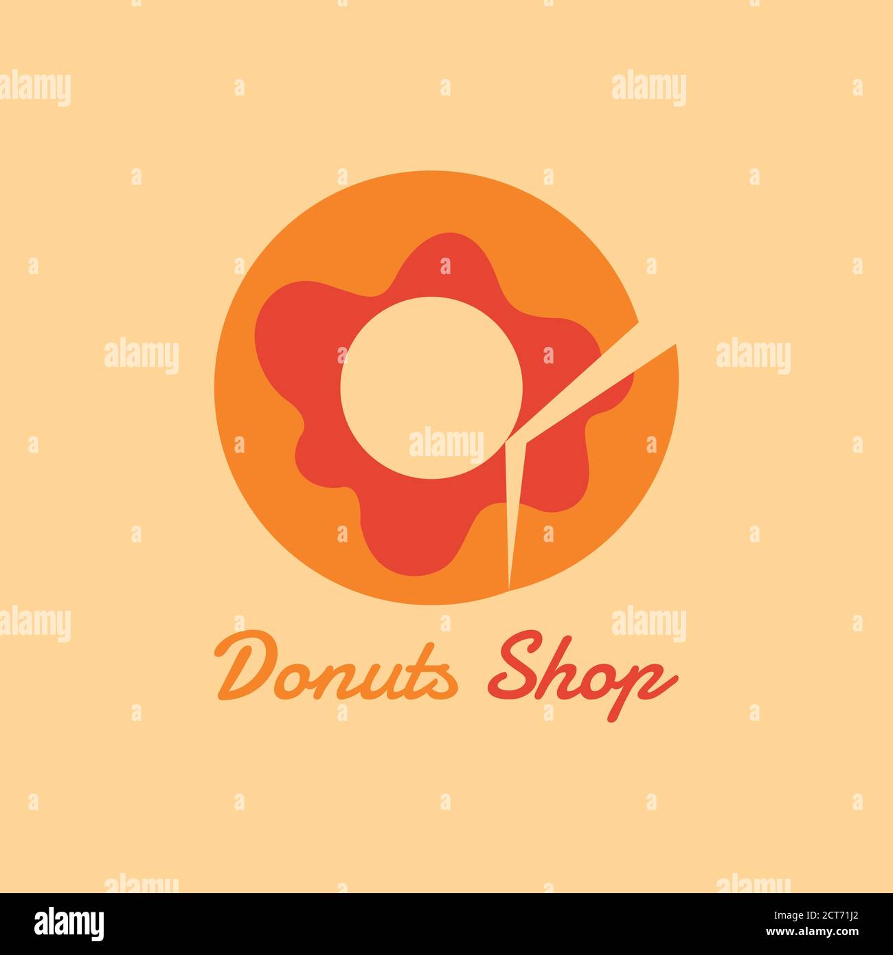 This is a logo design for a donut shop. Where there are slices / pieces ...