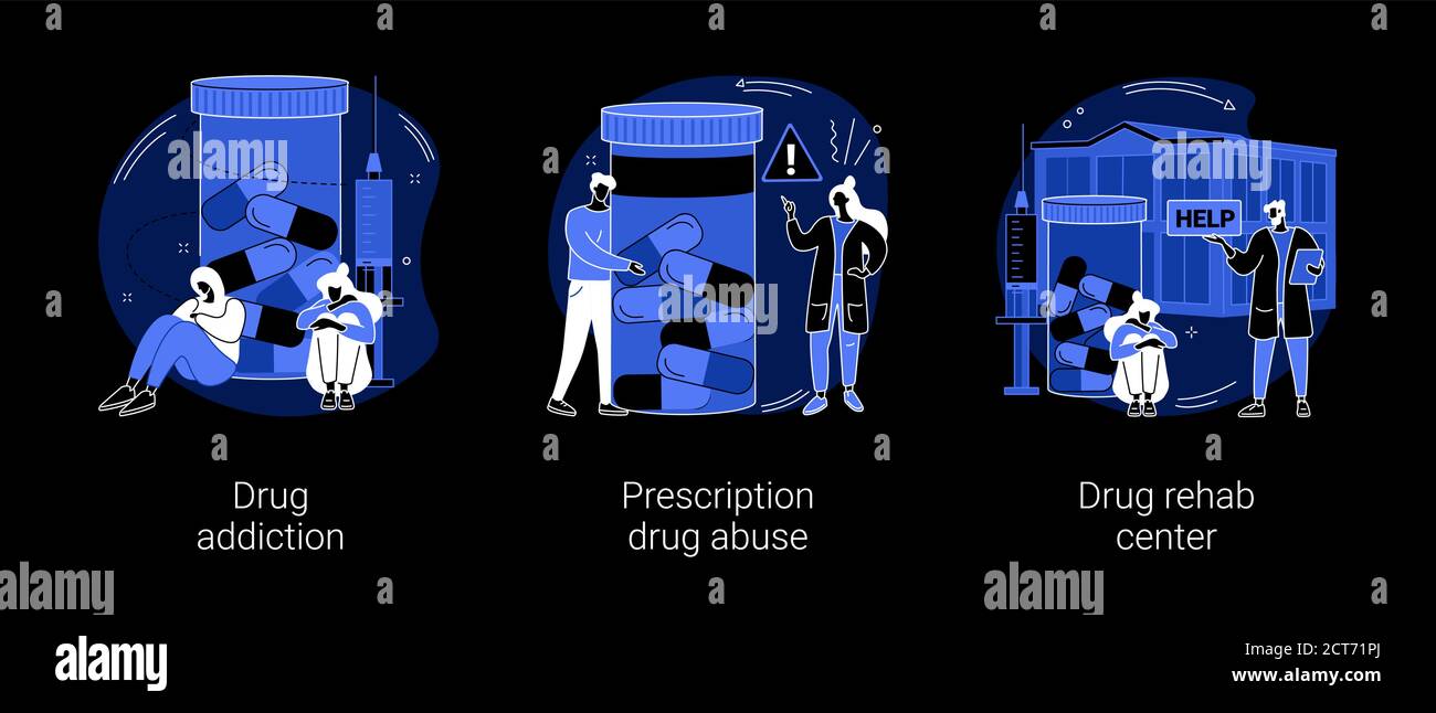 Drug Addiction Abstract Concept Vector Illustrations Stock Vector Image