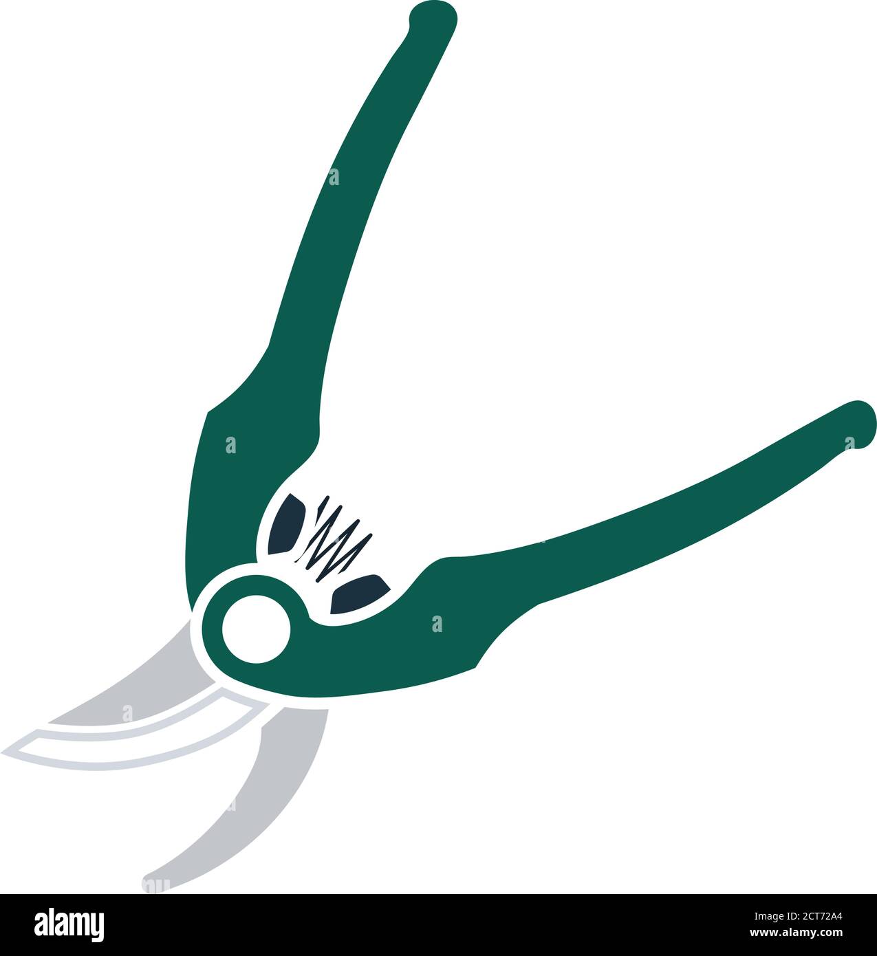 Garden Scissors Icon. Flat Color Design. Vector Illustration Stock ...