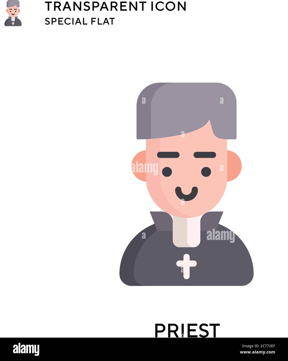 Priest vector icon. Flat style illustration. EPS 10 vector Stock Vector ...