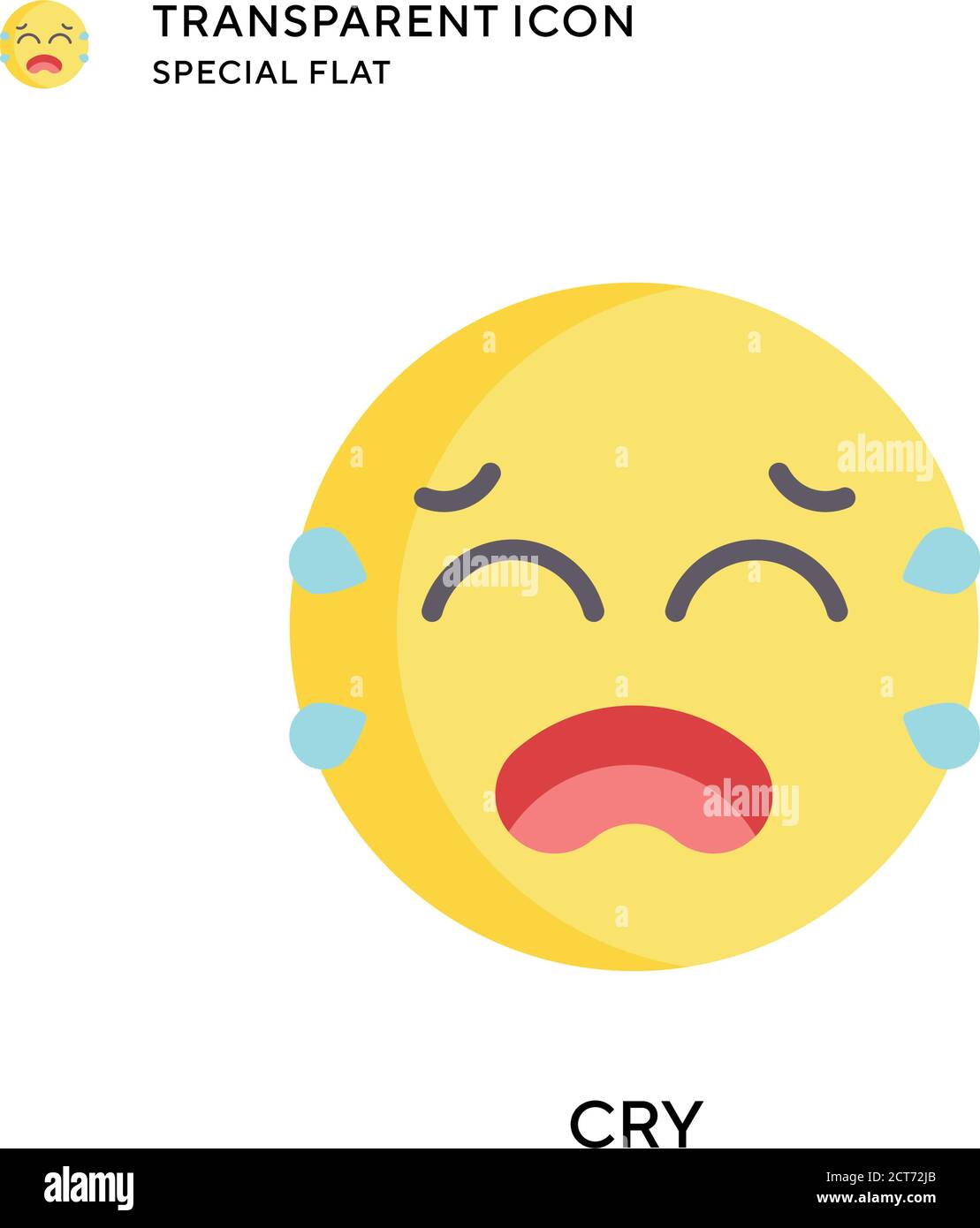 Cry vector icon. Flat style illustration. EPS 10 vector Stock Vector ...