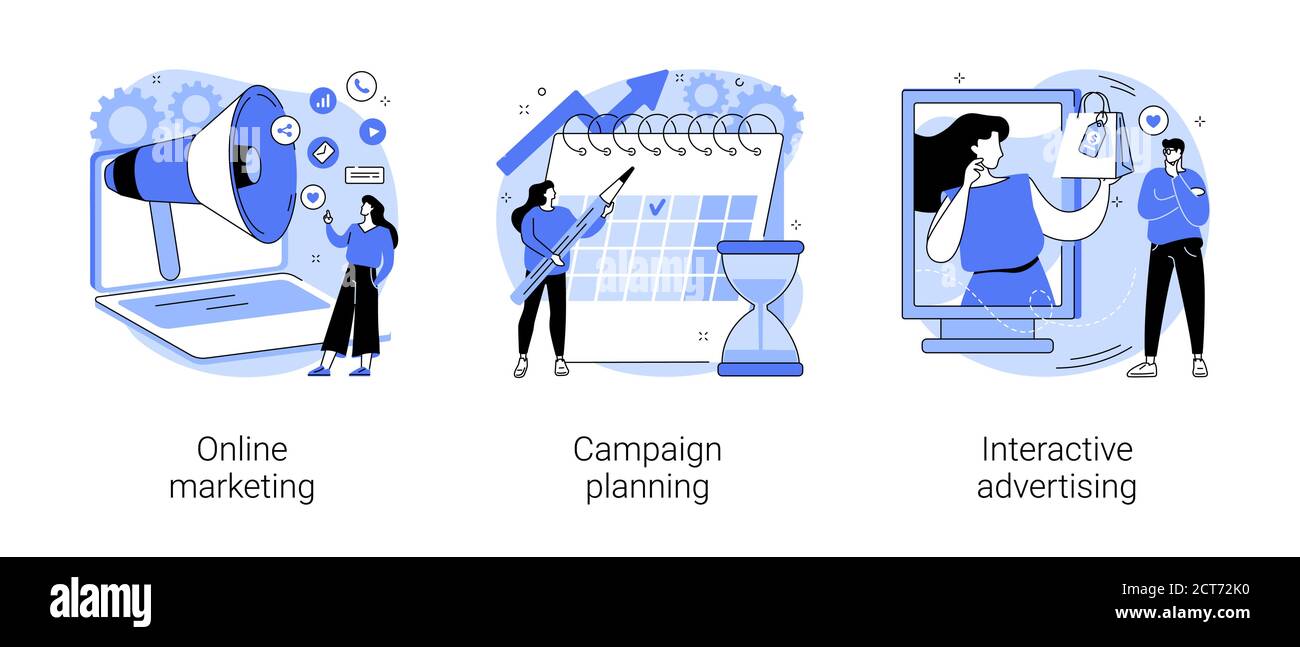 Internet advertising abstract concept vector illustrations Stock Vector ...