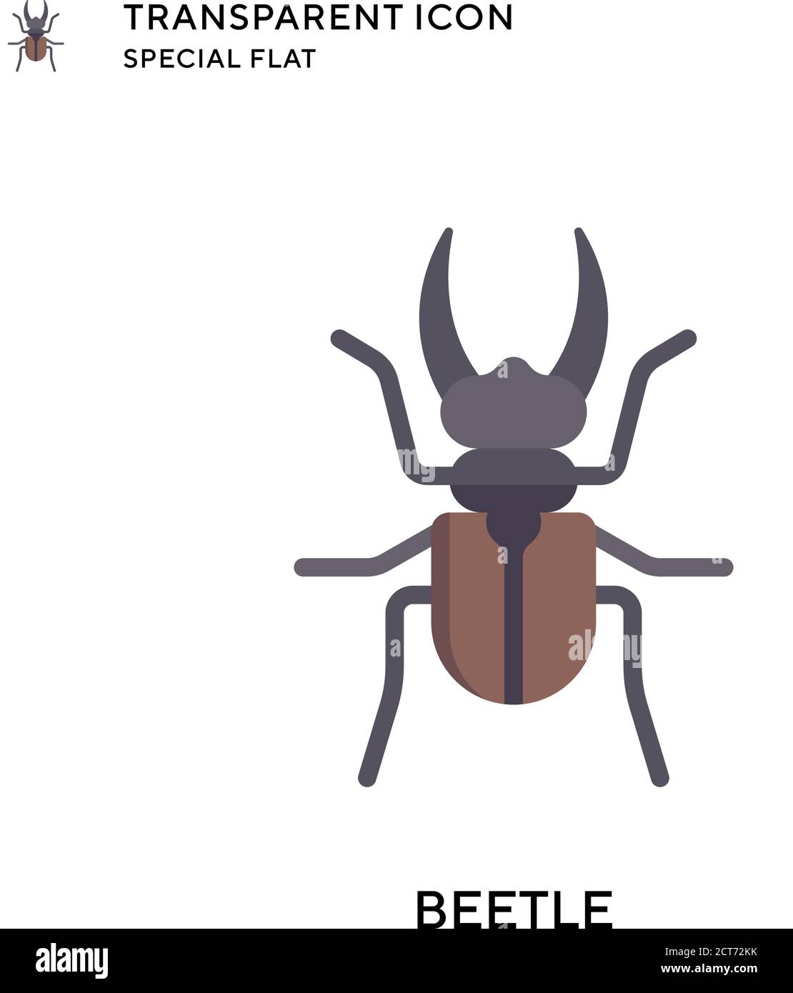 Beetle vector icon. Flat style illustration. EPS 10 vector Stock Vector ...