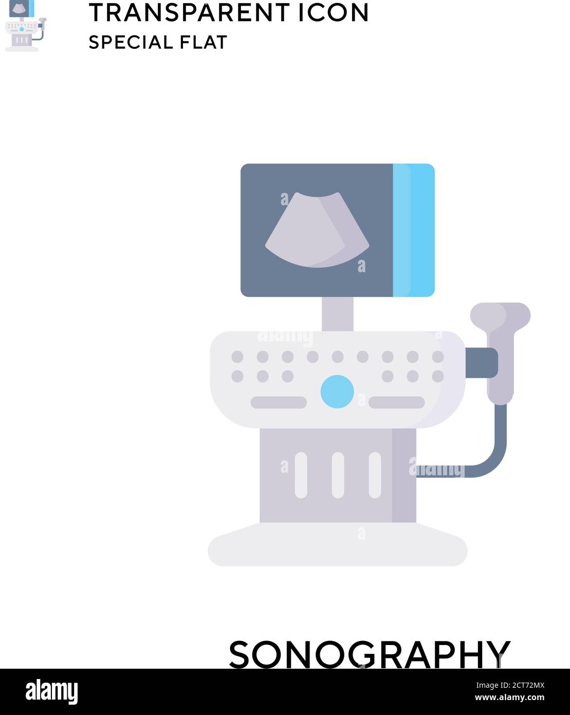 Sonography vector icon. Flat style illustration. EPS 10 vector Stock ...