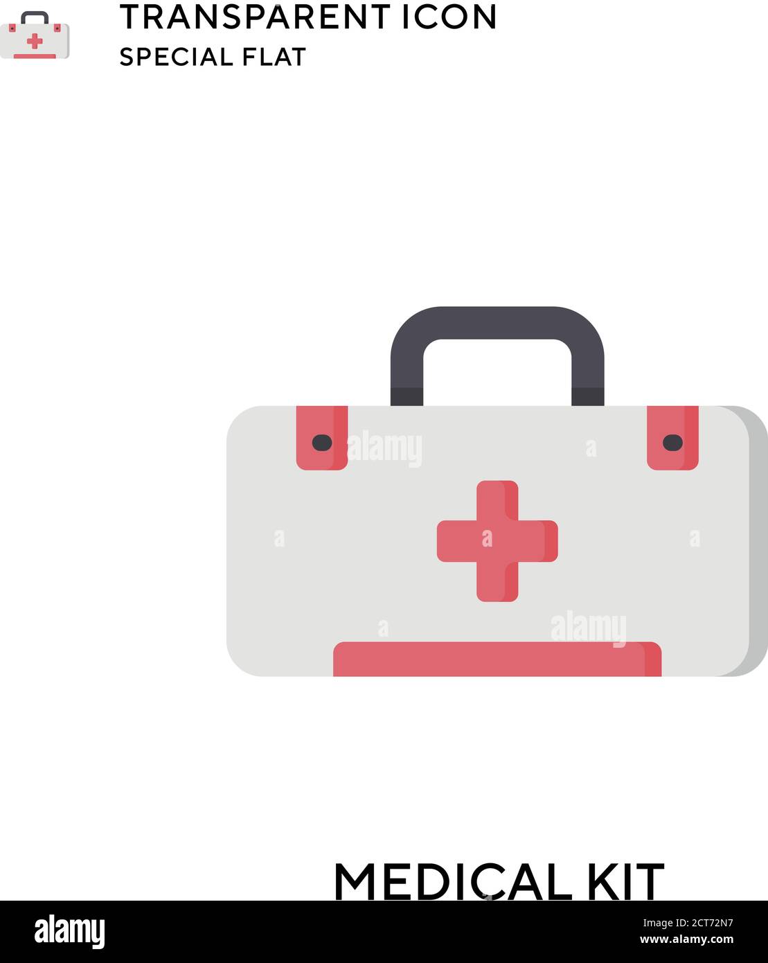 Medical kit vector icon. Flat style illustration. EPS 10 vector Stock ...