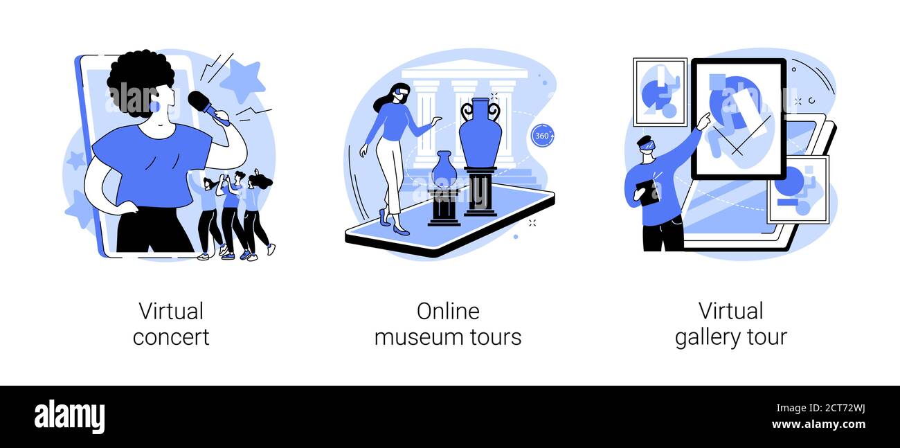 Stay home entertainment abstract concept vector illustrations Stock ...