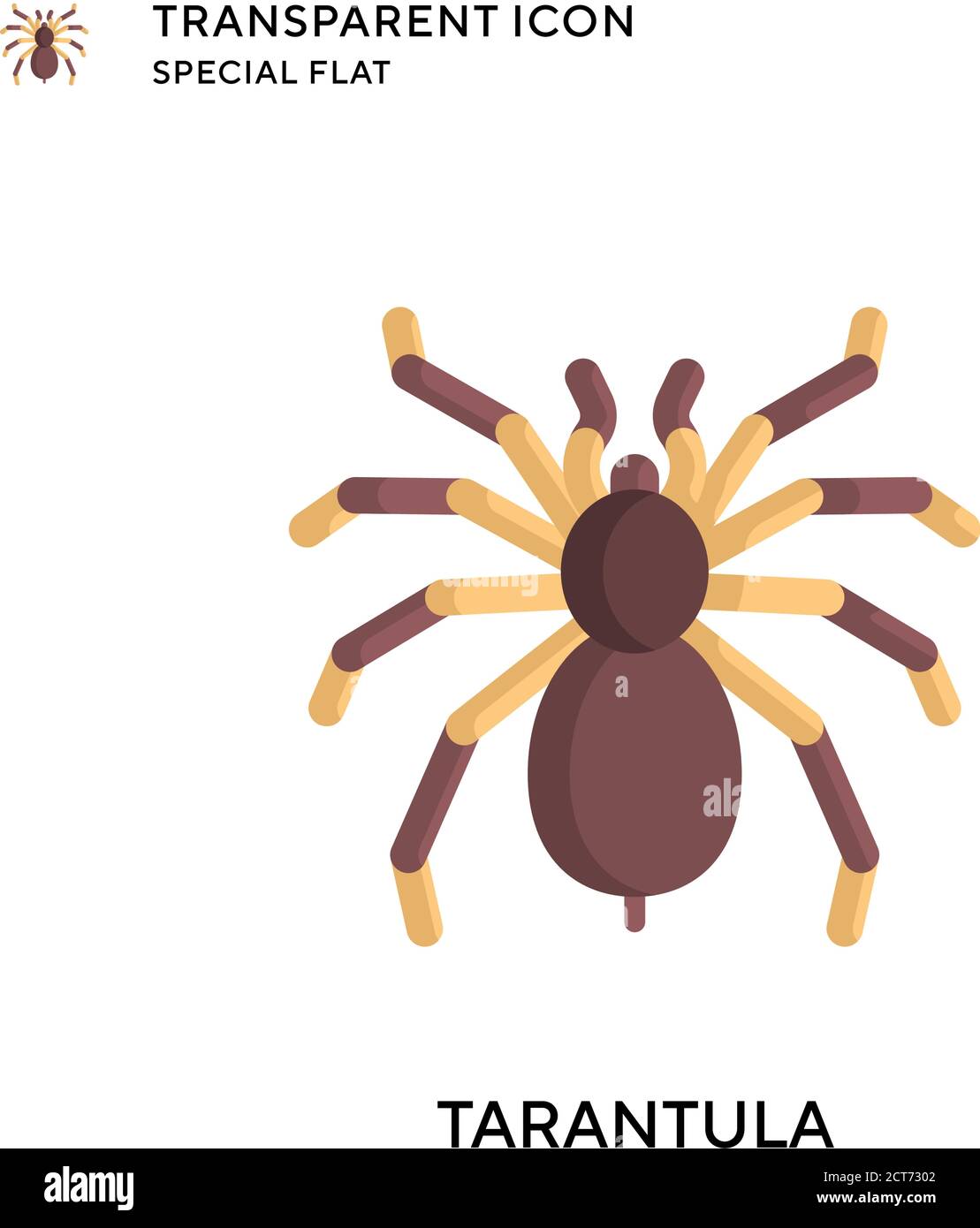 Tarantula vector icon. Flat style illustration. EPS 10 vector Stock Vector Image & Art - Alamy