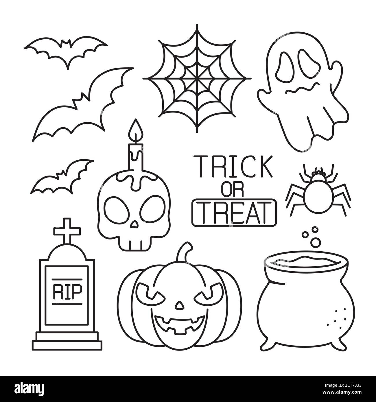 Halloween holiday concept bats Black and White Stock Photos & Images ...