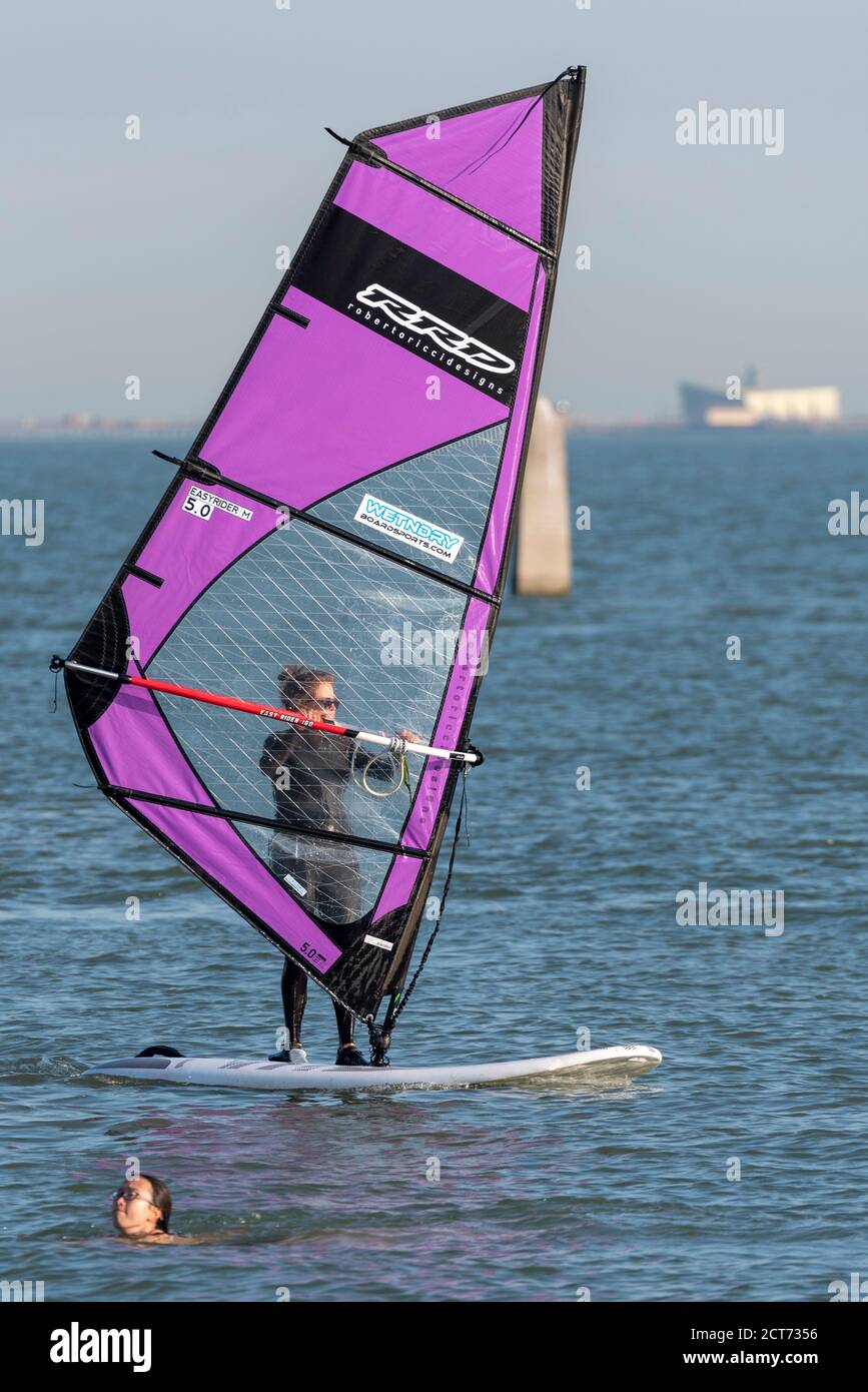 Female windsurfer britain hi-res stock photography and images - Alamy