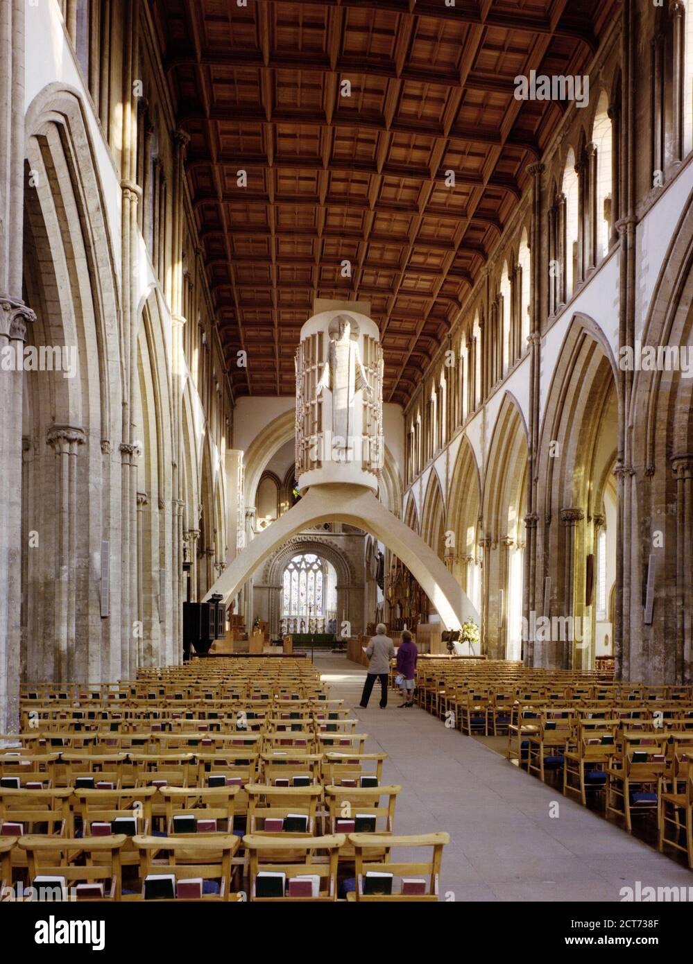 Sculpture : "Christ in Majesty" by Sir Jacob Epstein rises above the ...